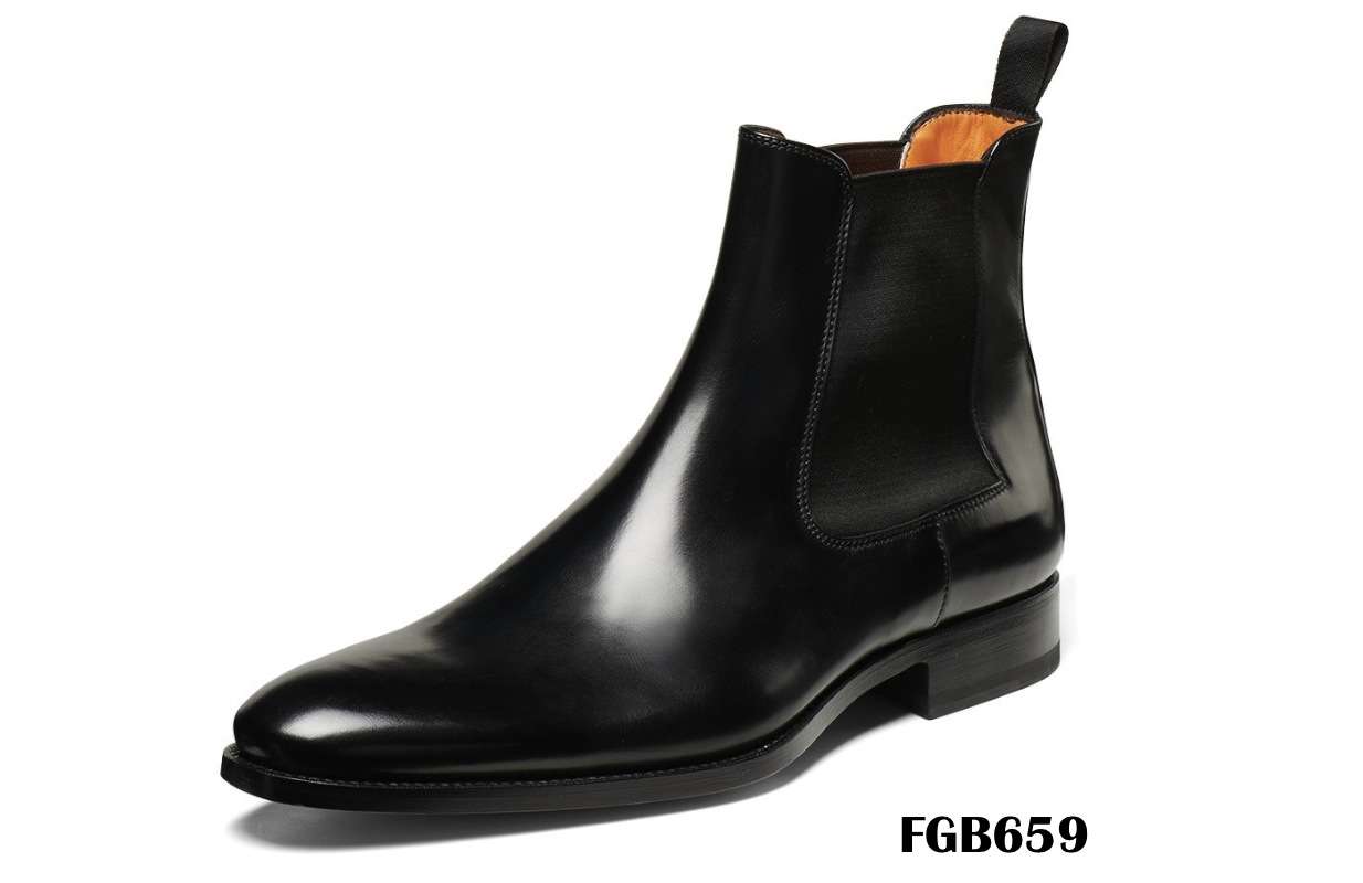 Suede Chelsea boots : Custom Burnished Dealer Boots