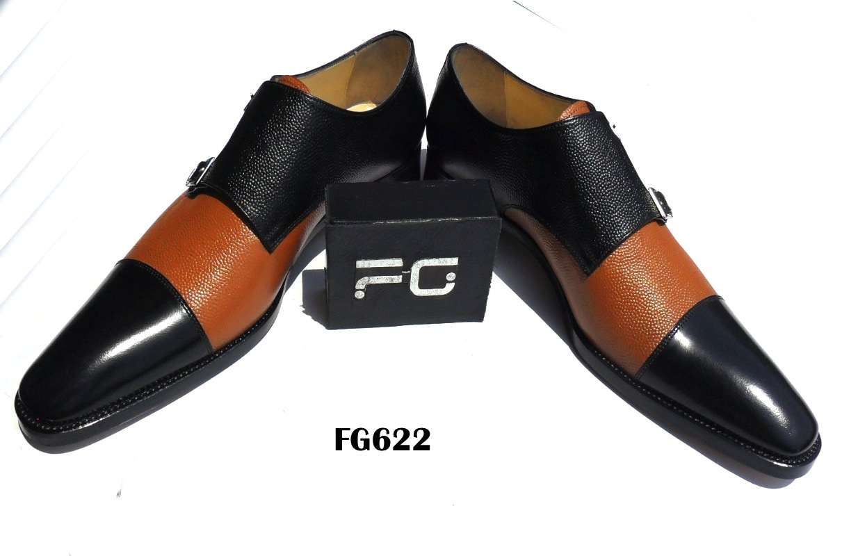 Patent Glowing Finished Monk Strap Shoes| FG Clubwear